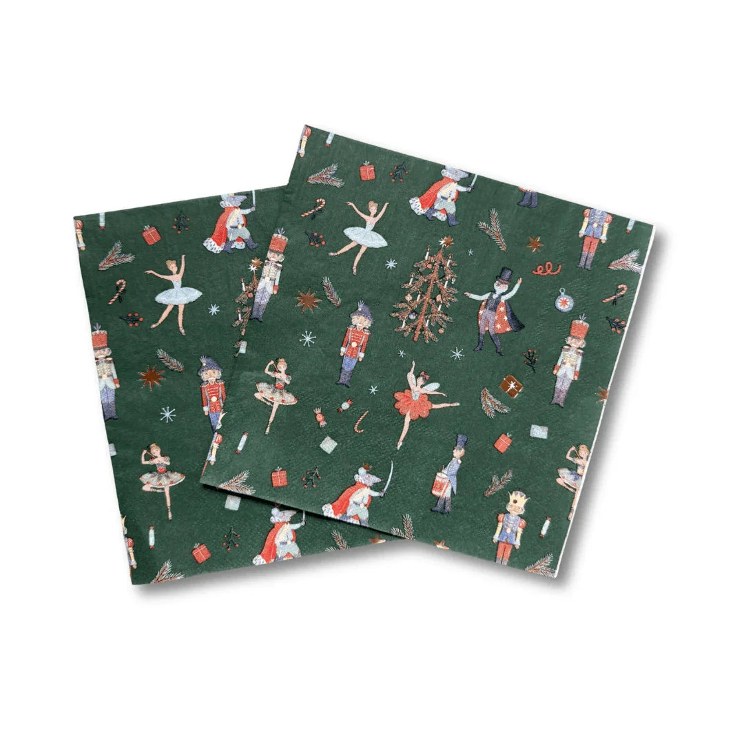 Green Christmas Nutcracker Dinner Napkins (24pcs) – Marcel’s Culinary ...