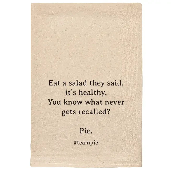 Ellembee Team Pie Witty and Comical Kitchen Tea Towel – Marcel’s ...