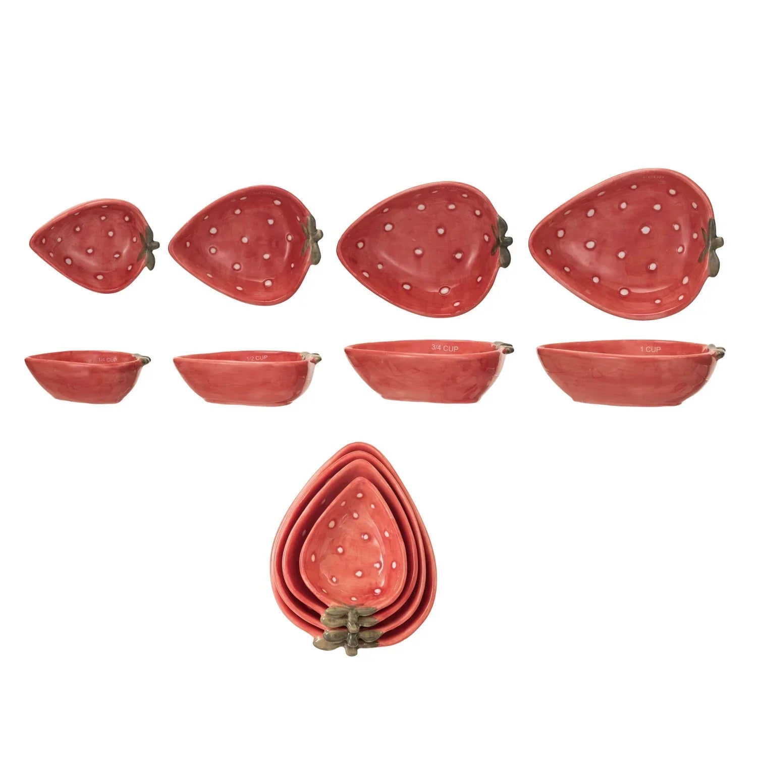 Stoneware Strawberry Measuring Cups Set of 4 – Marcel’s Culinary Experience