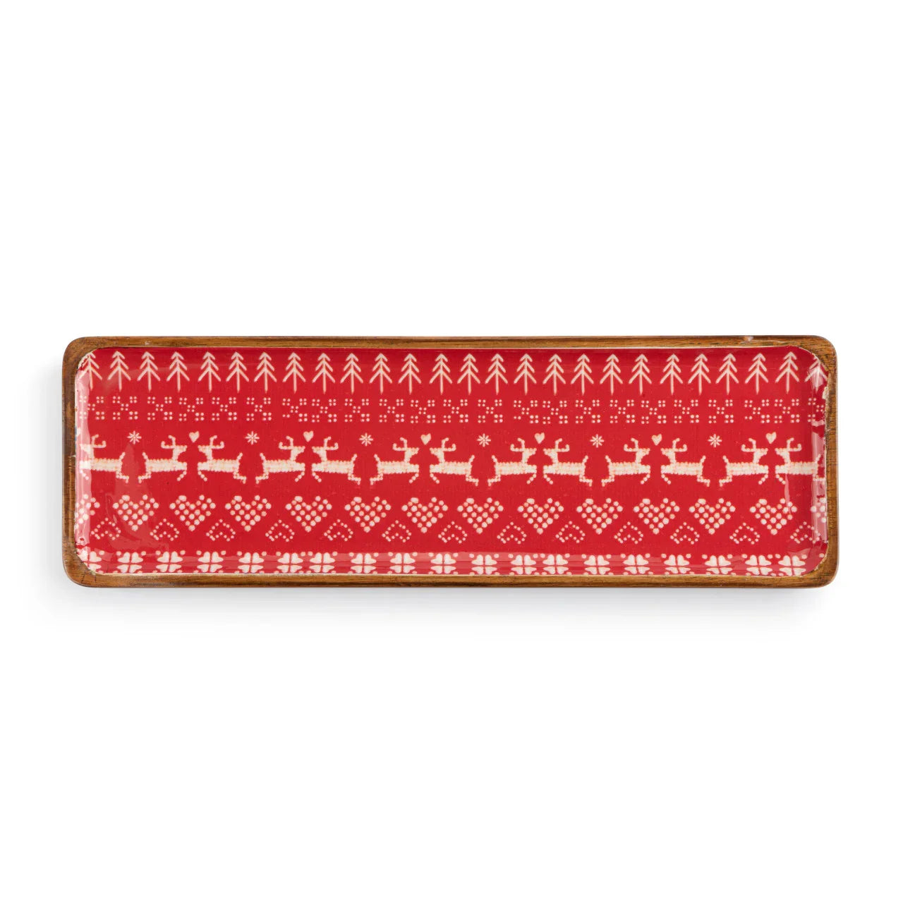 Red Scandi Knit Wood Enamel Tray – Marcel’s Culinary Experience