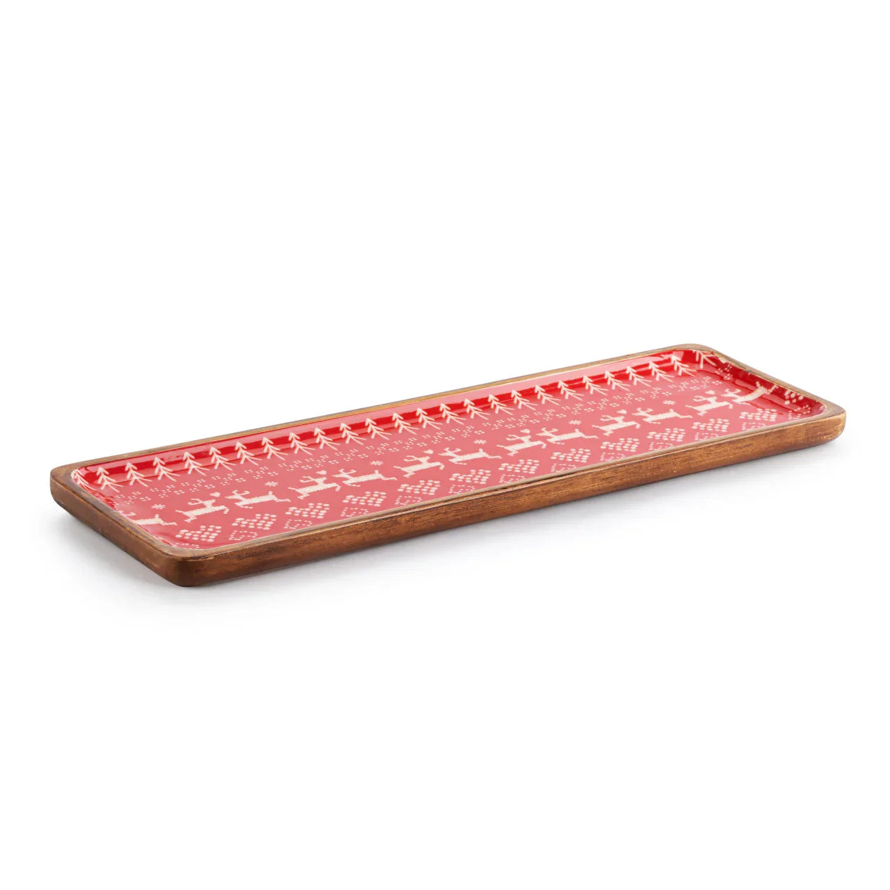 Red Scandi Knit Wood Enamel Tray – Marcel’s Culinary Experience